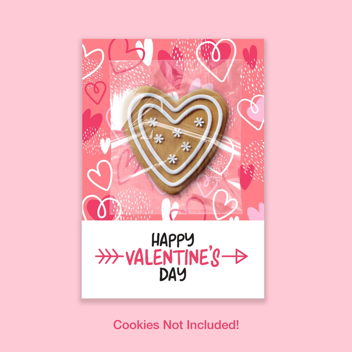 Printable Cookie Card, Valentines DIY Cookie Kit, Cookie Run ...