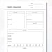 Printable Daily Wellness Journal | Self Care Diary | Food Tracker ...