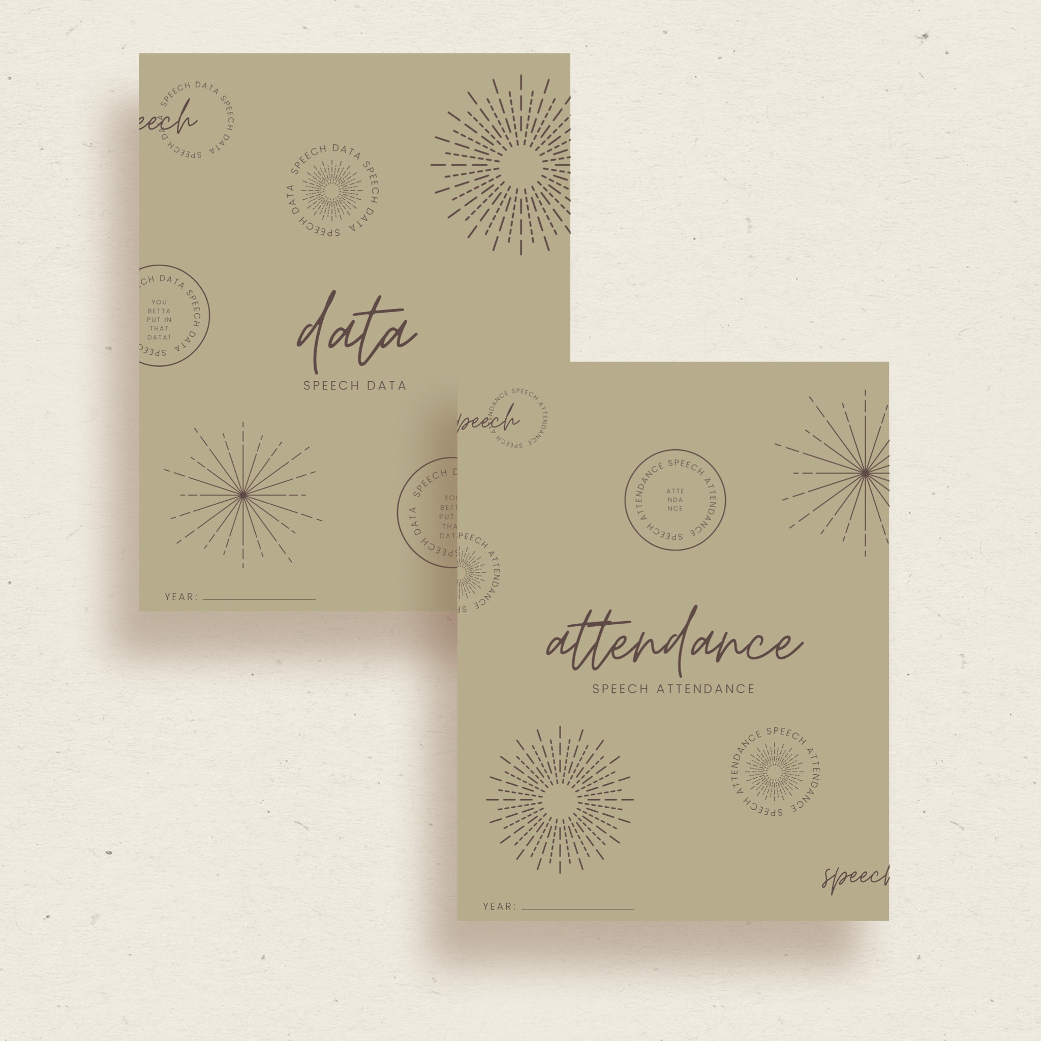 Data and Attendance Binder Cover Speech Therapy Binder Cover - Etsy