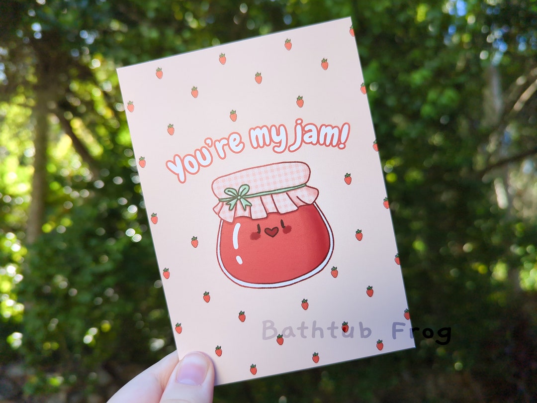 Youre My Jam Valentines Postcard Cute Funny Print A6 - Etsy