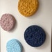 Plaster Circular Wall Art, Textured Colored Artwork Set of 4 ...