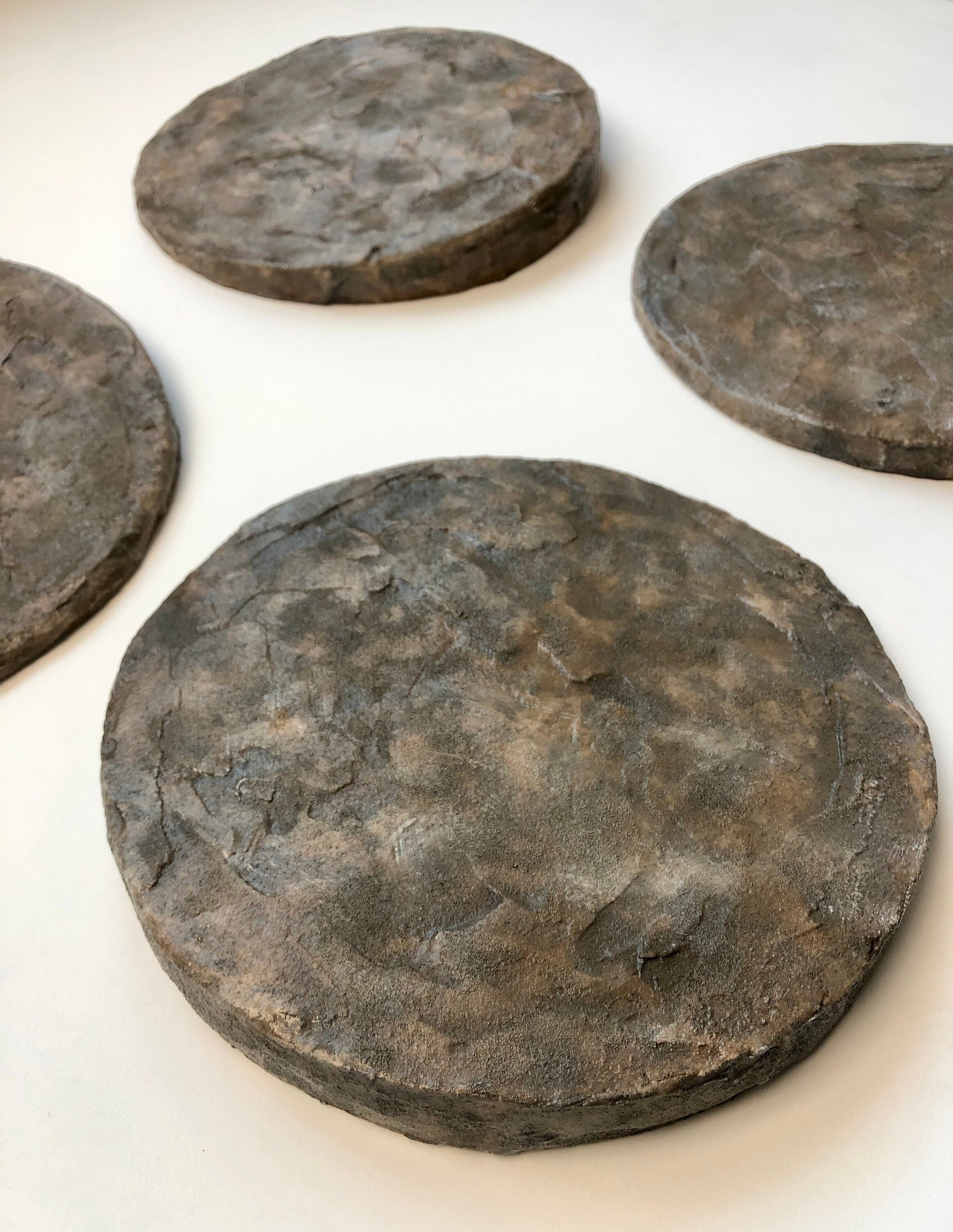 Circular Gray Wall Art Plaster Sculptural Art Textured Gray - Etsy