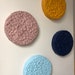 Plaster Circular Wall Art, Textured Colored Artwork Set of 4 ...
