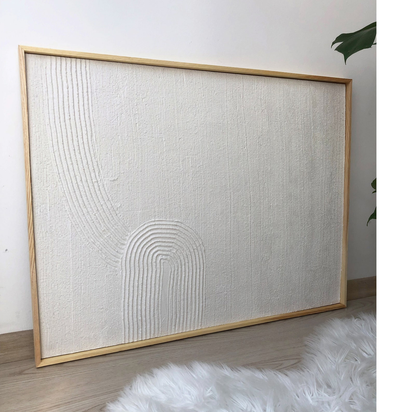 Minimal Plaster 3D Wall Art Modern White Artwork Wall - Etsy