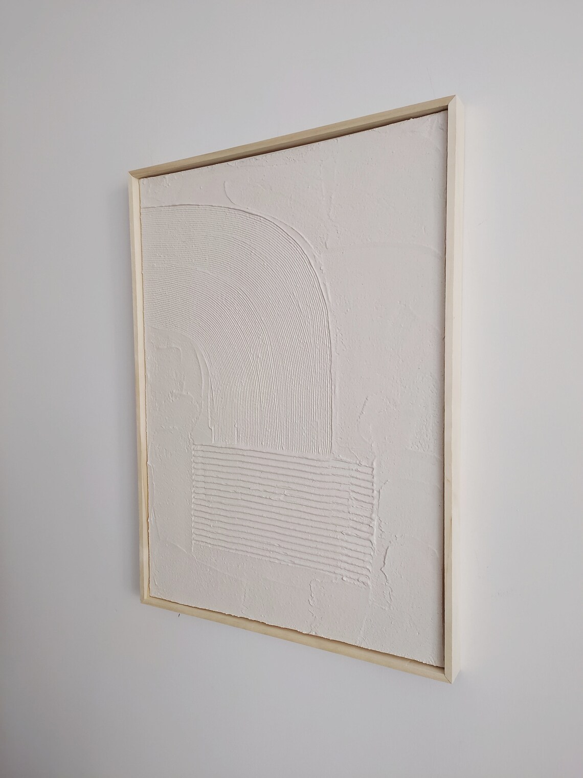 Plaster Painting, Abstract Sculptural Painting, Minimal Wall Art ...