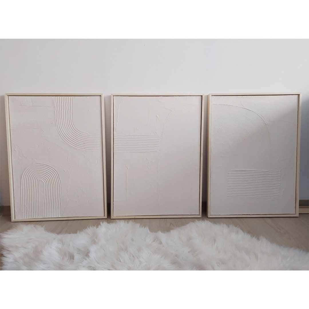 Plaster Painting, Abstract Sculptural Painting, Minimal Wall Art ...