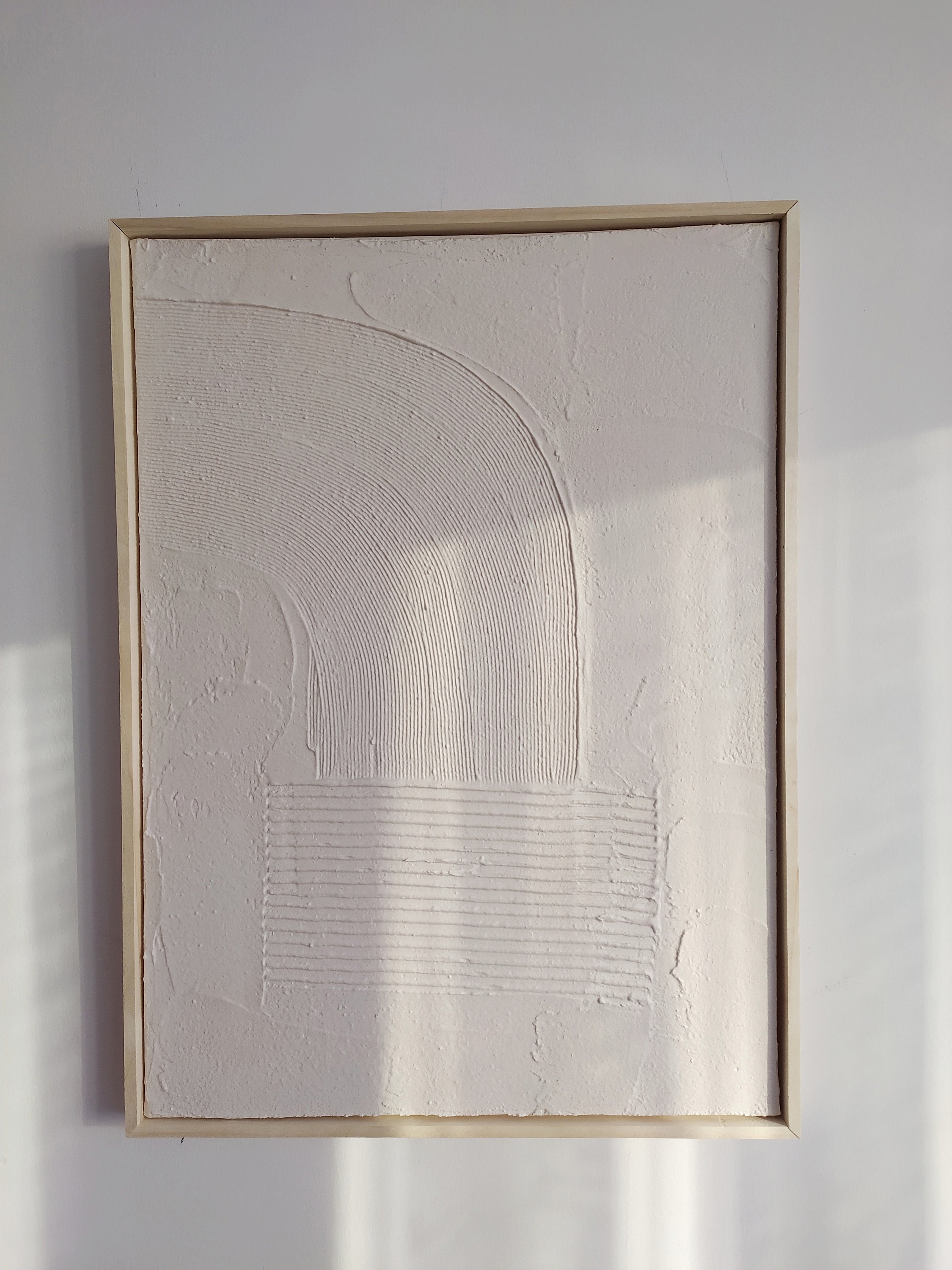 Plaster Painting, Abstract Sculptural Painting, Minimal Wall Art ...