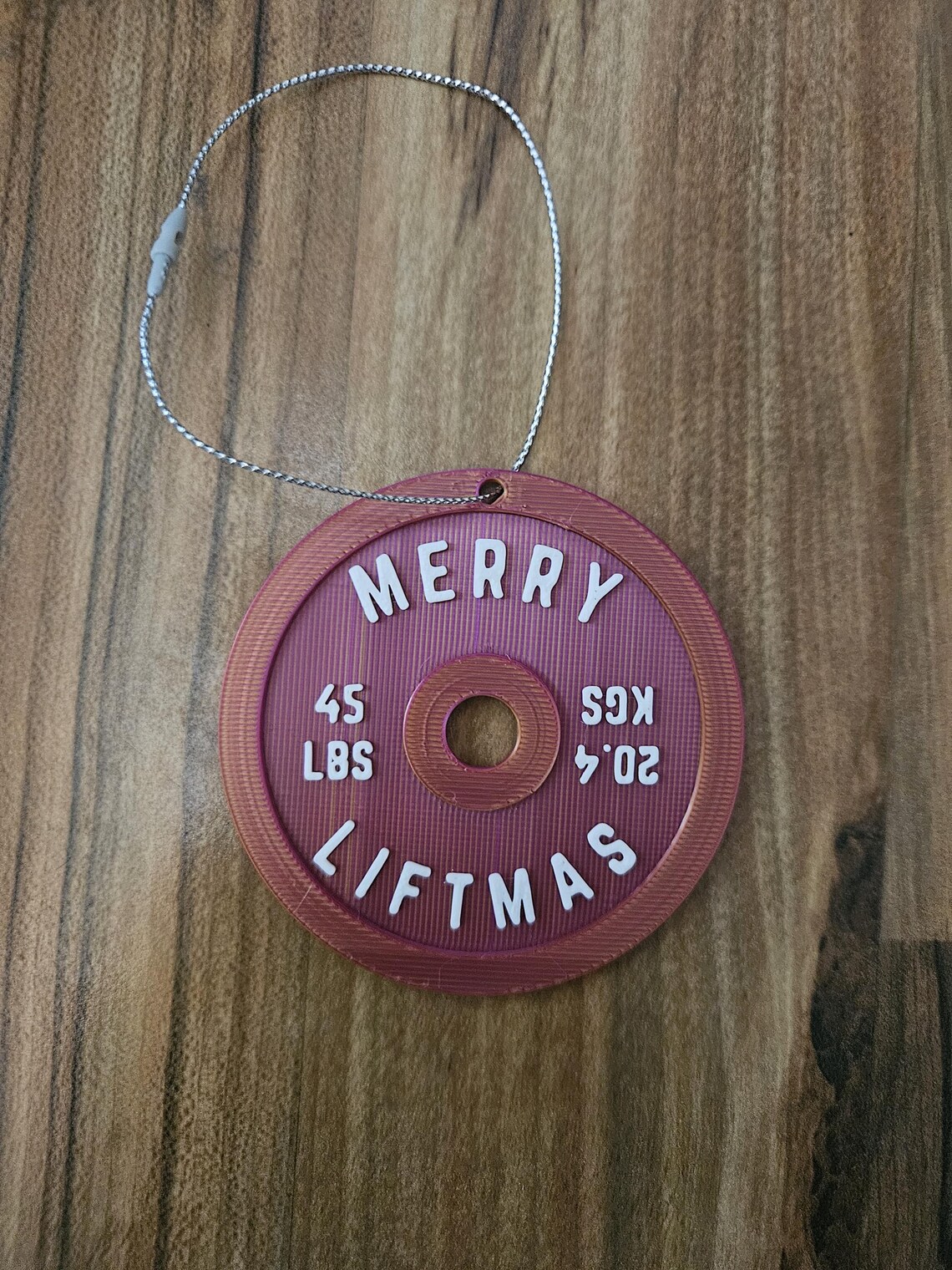Red Gold Merry Liftmas Barbell Weight Ornament Gym Gifts Weightlifting ...