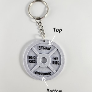 Custom Barbell Weight Keychain Gift for Gym Lover Gifts for Gym Buddy ...