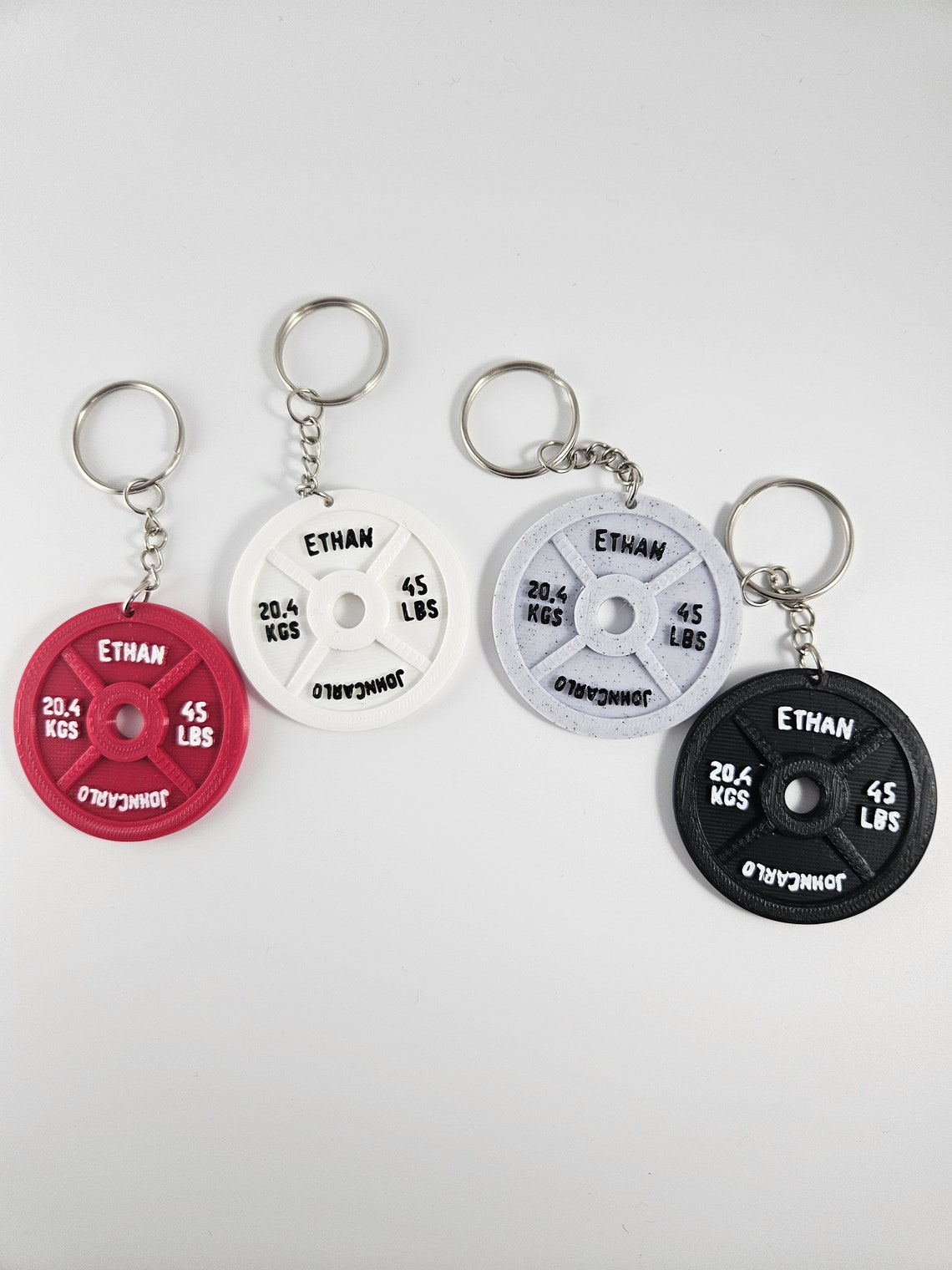 Barbell and Dumbell Keychain Bundle Custom Gift for Gym Lover Gifts for ...