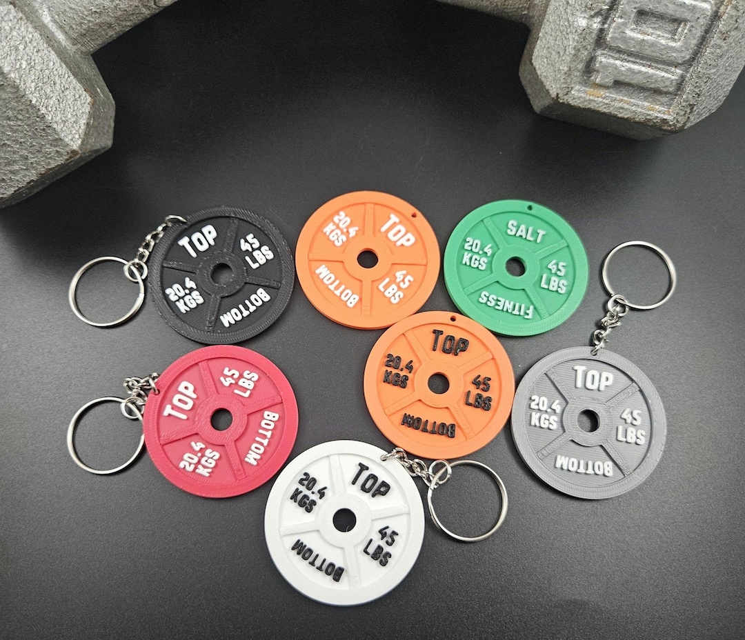 Custom Barbell Weight Keychain Gift for Gym Lover Gifts for Gym Buddy ...