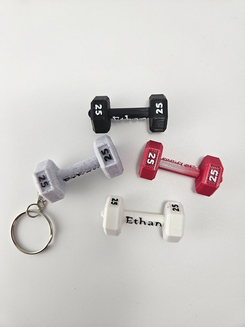 Barbell and Dumbell Keychain Bundle Custom Gift for Gym Lover Gifts for ...