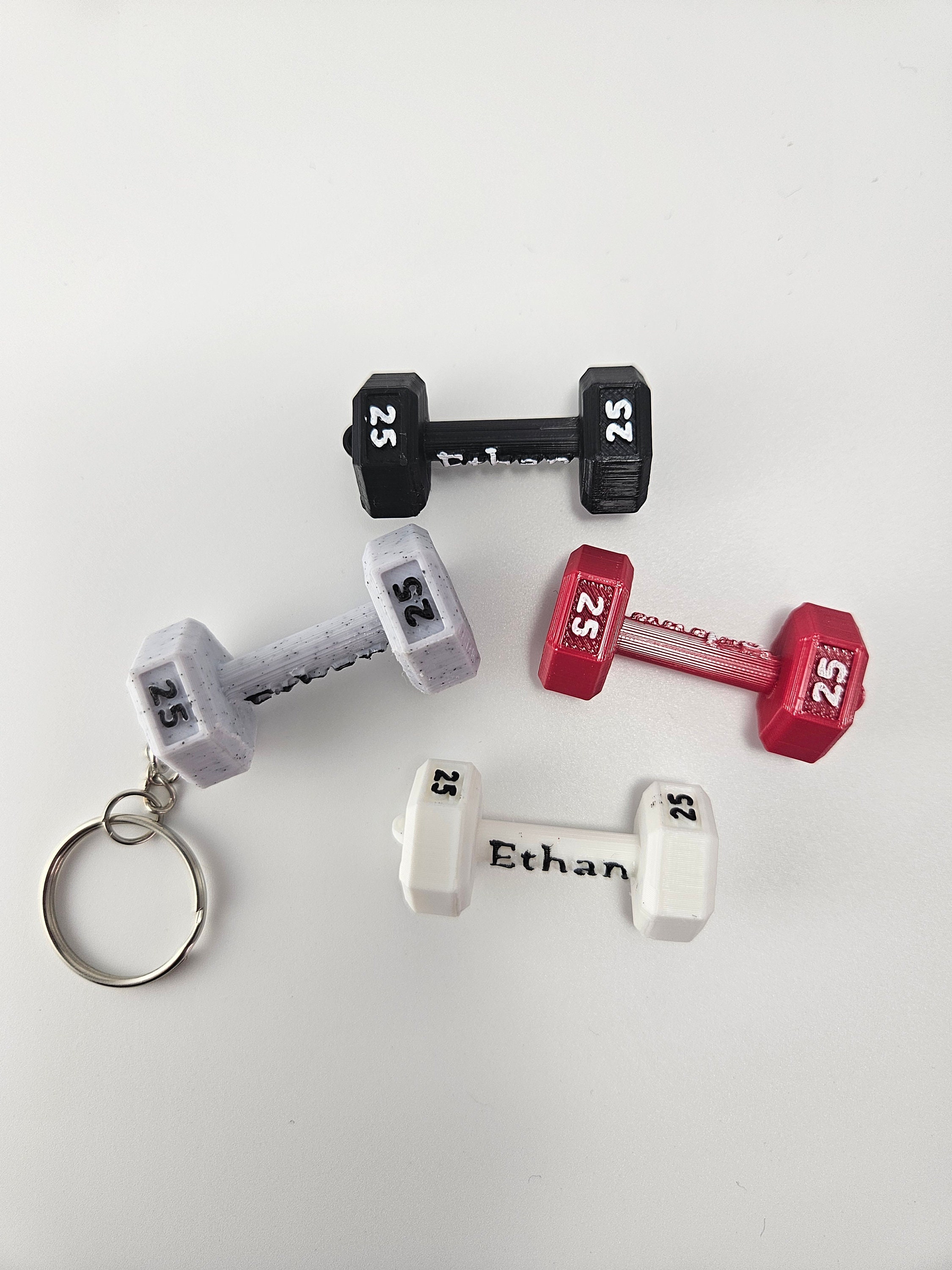 Barbell and Dumbell Keychain Bundle Custom Gift for Gym Lover Gifts for ...