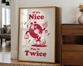 Retro Groovy Print, Record Player Poster, Turntable Print, Wall Decor ...