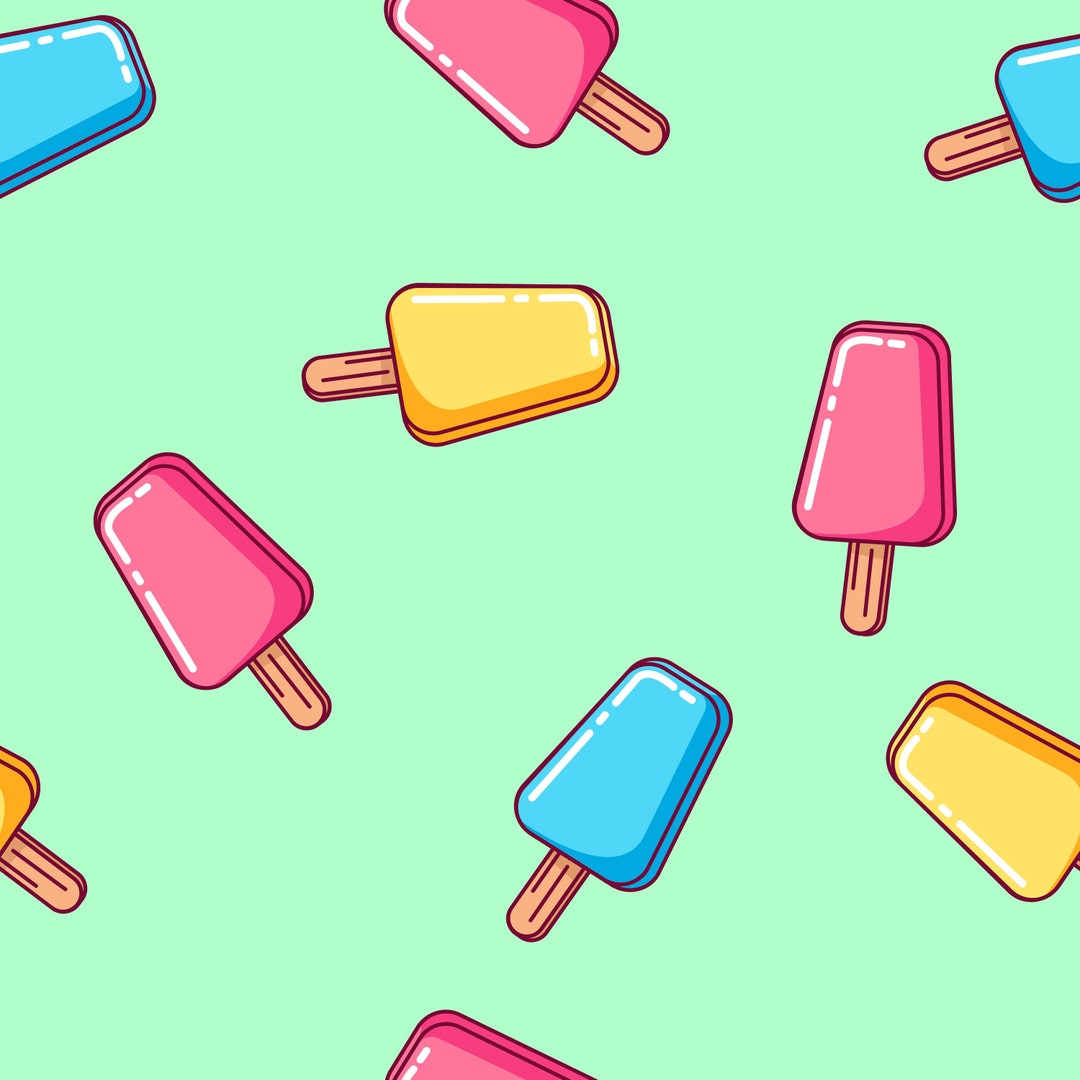Ice Lolly Seamless Pattern Clipart PNG Instant Download Summer Graphics ...