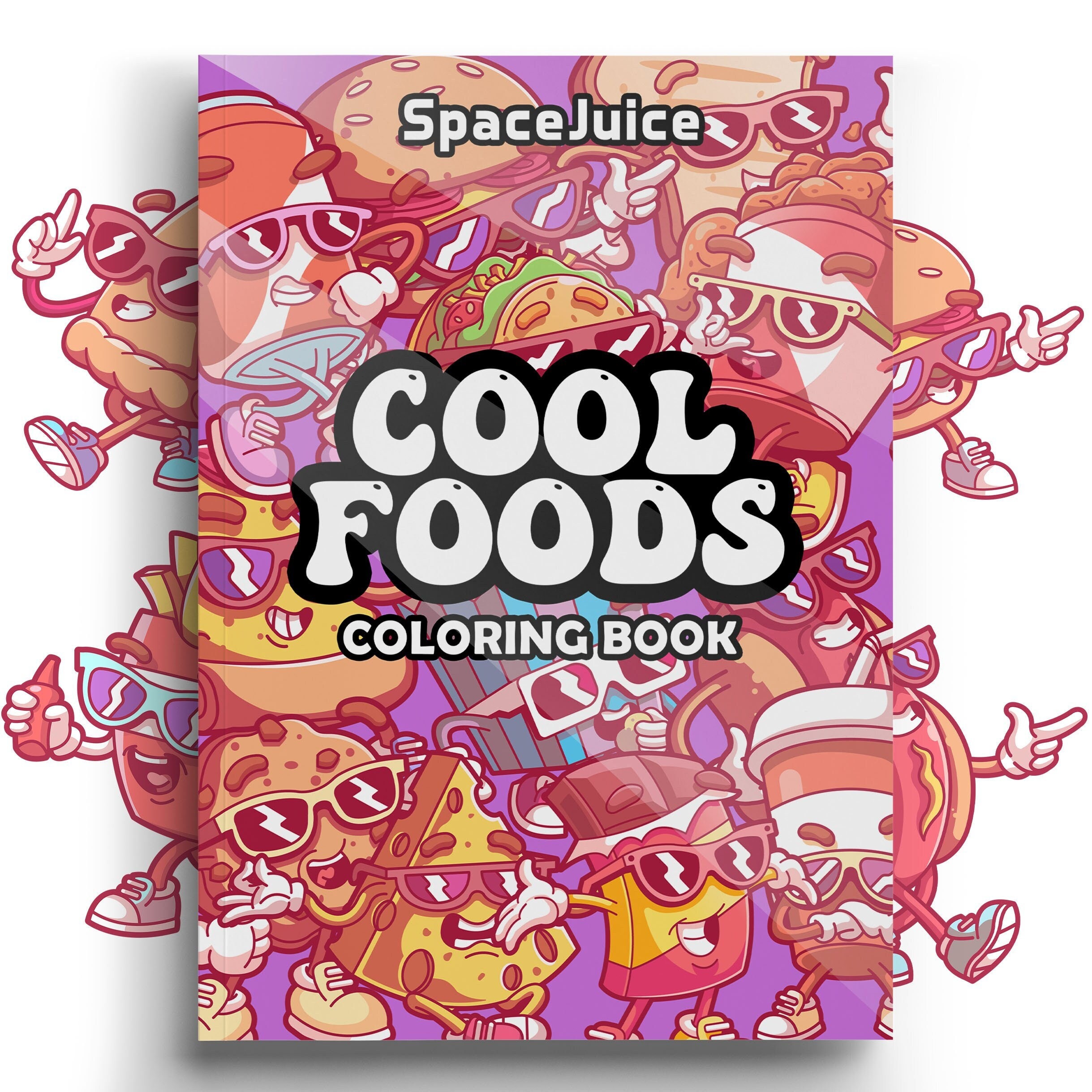 PRINTABLE Cool Foods Coloring Book, Print and Color Cute Pages, Kid's ...