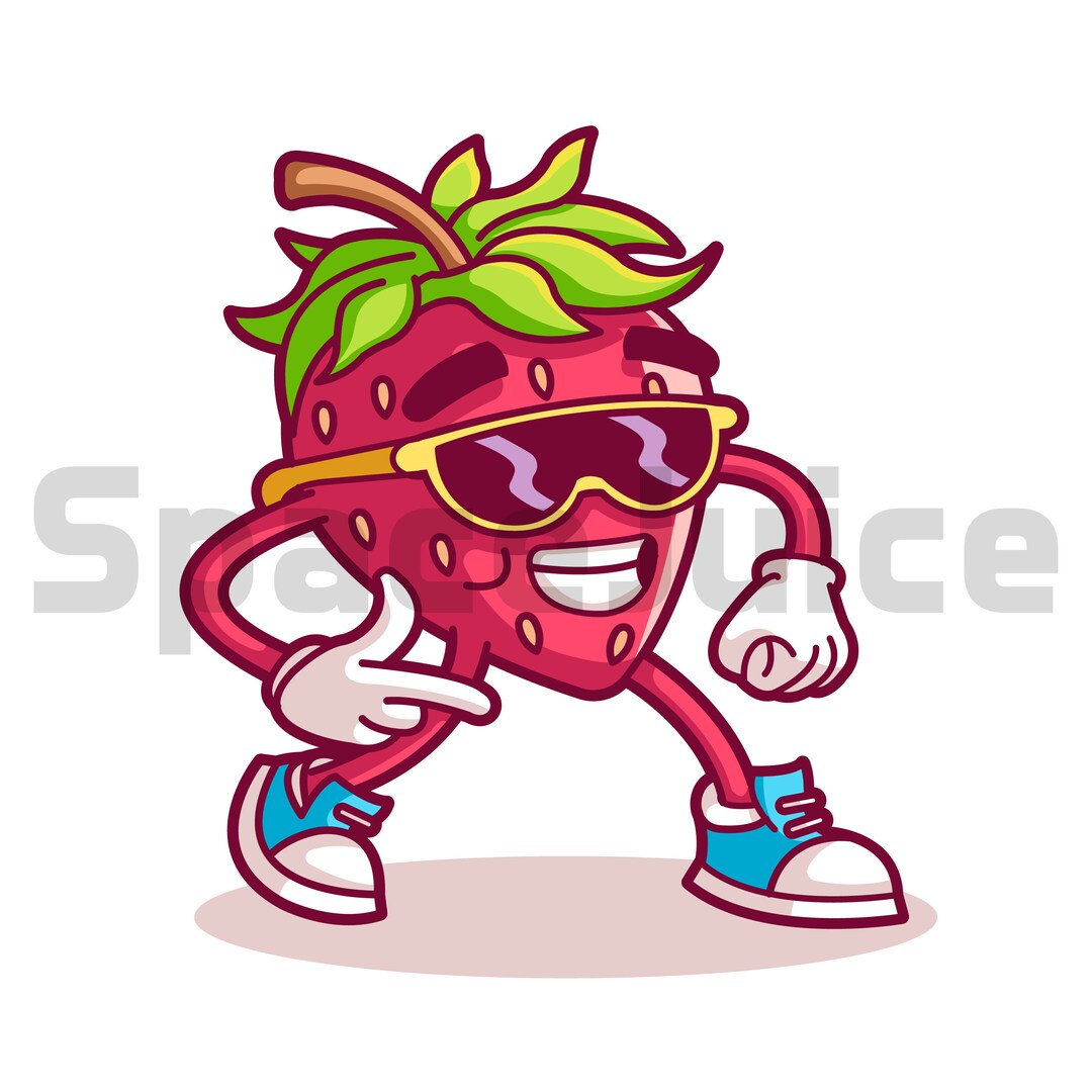 Cool Strawberry Clipart Strawberry Digital Download Summer Party ...
