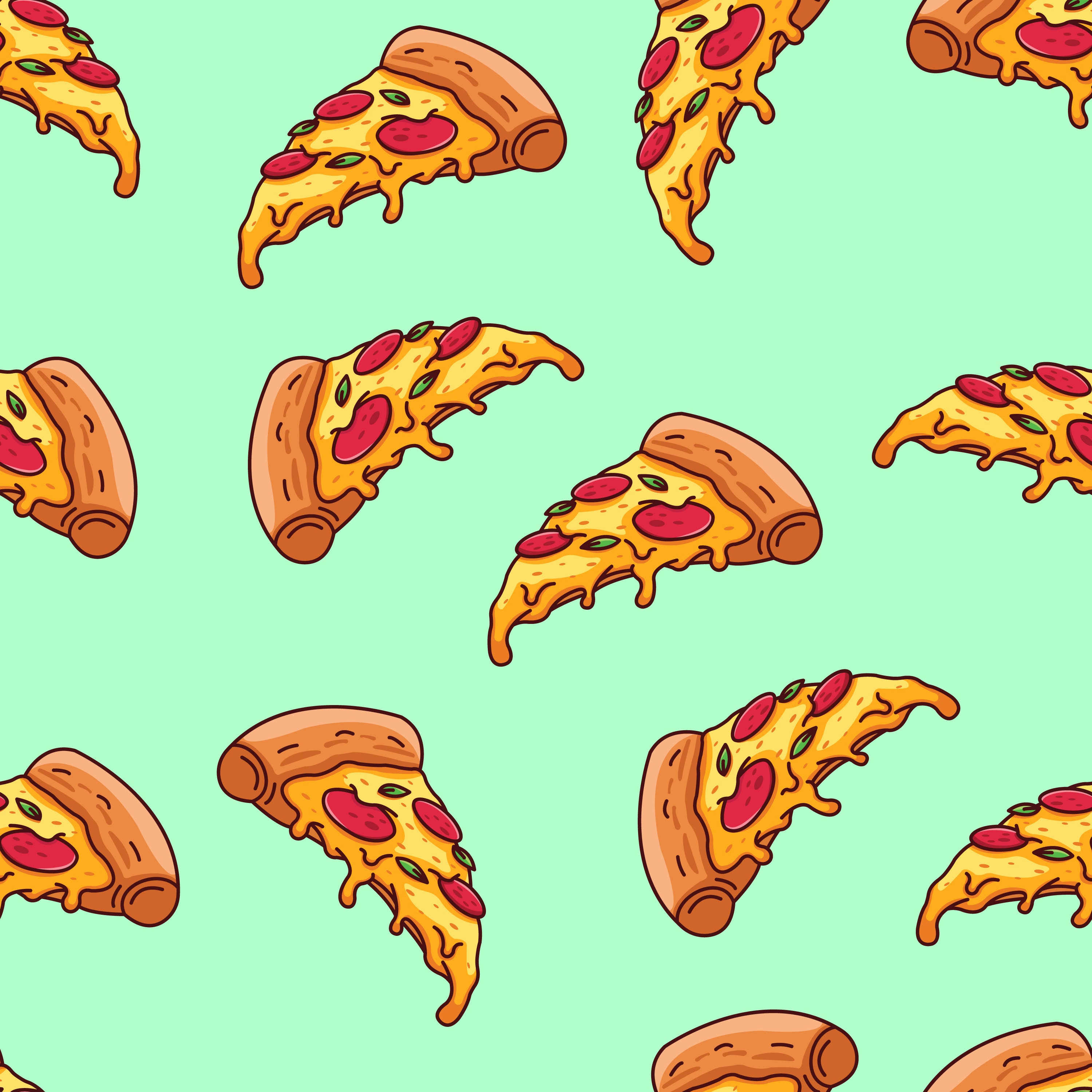 Pizza Slice Seamless Pattern Clipart Instant Download | Etsy