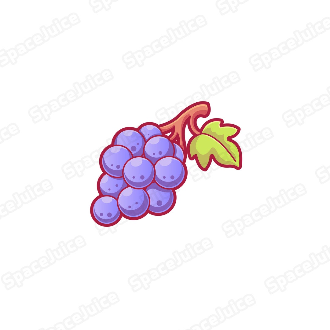 Grapes Clipart Instant Download Cute Food Graphics Cute Grapes T-shirt ...
