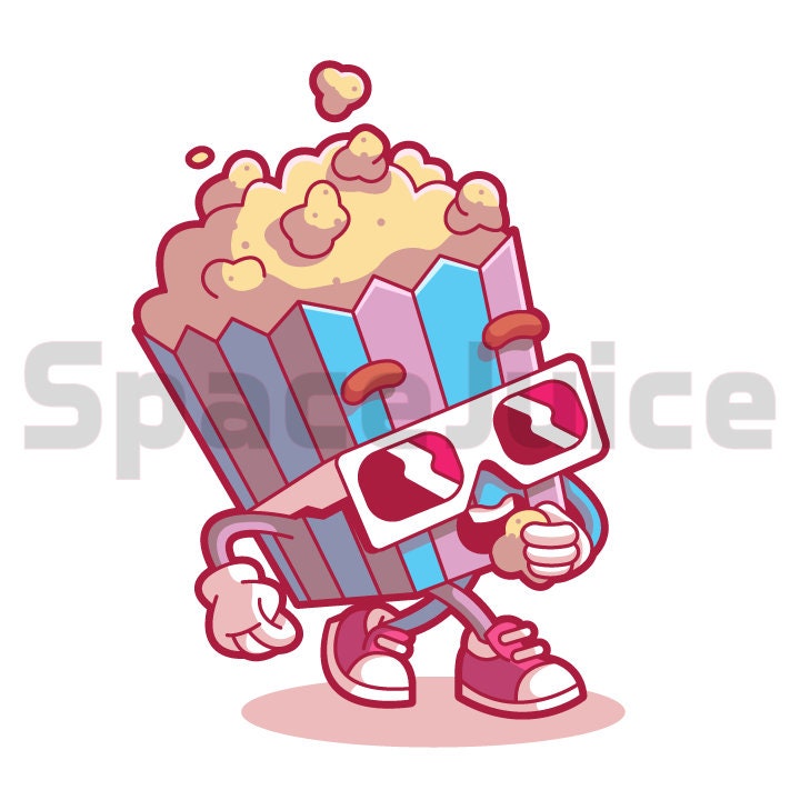 Cool Popcorn Clipart Popcorn Digital Download Fast Food Digital or ...
