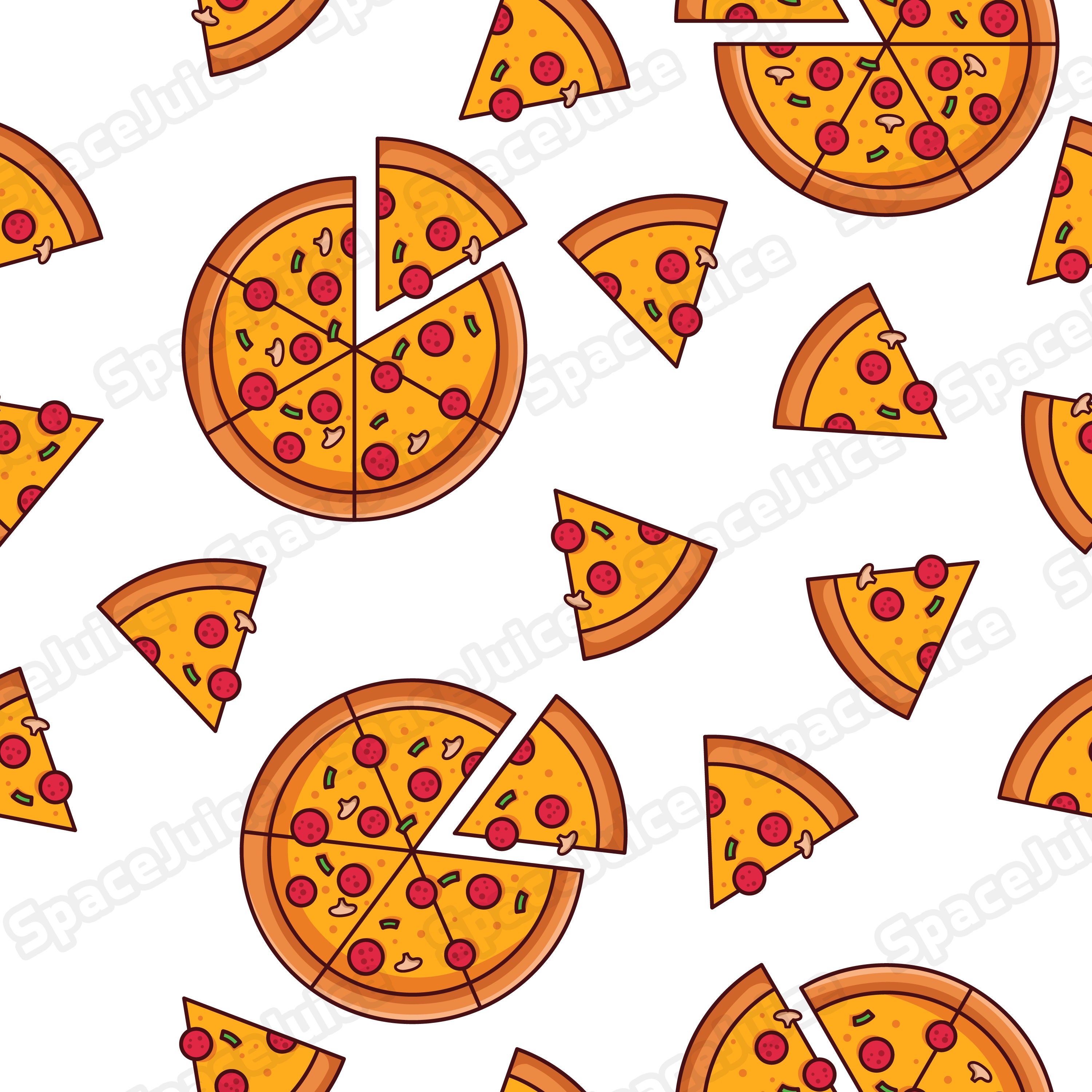 Pizza Pattern Background