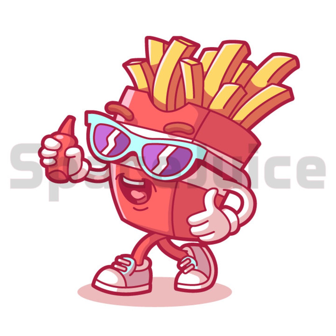 Cool Fries Clipart Fries Digital Download Fast Food Digital or ...