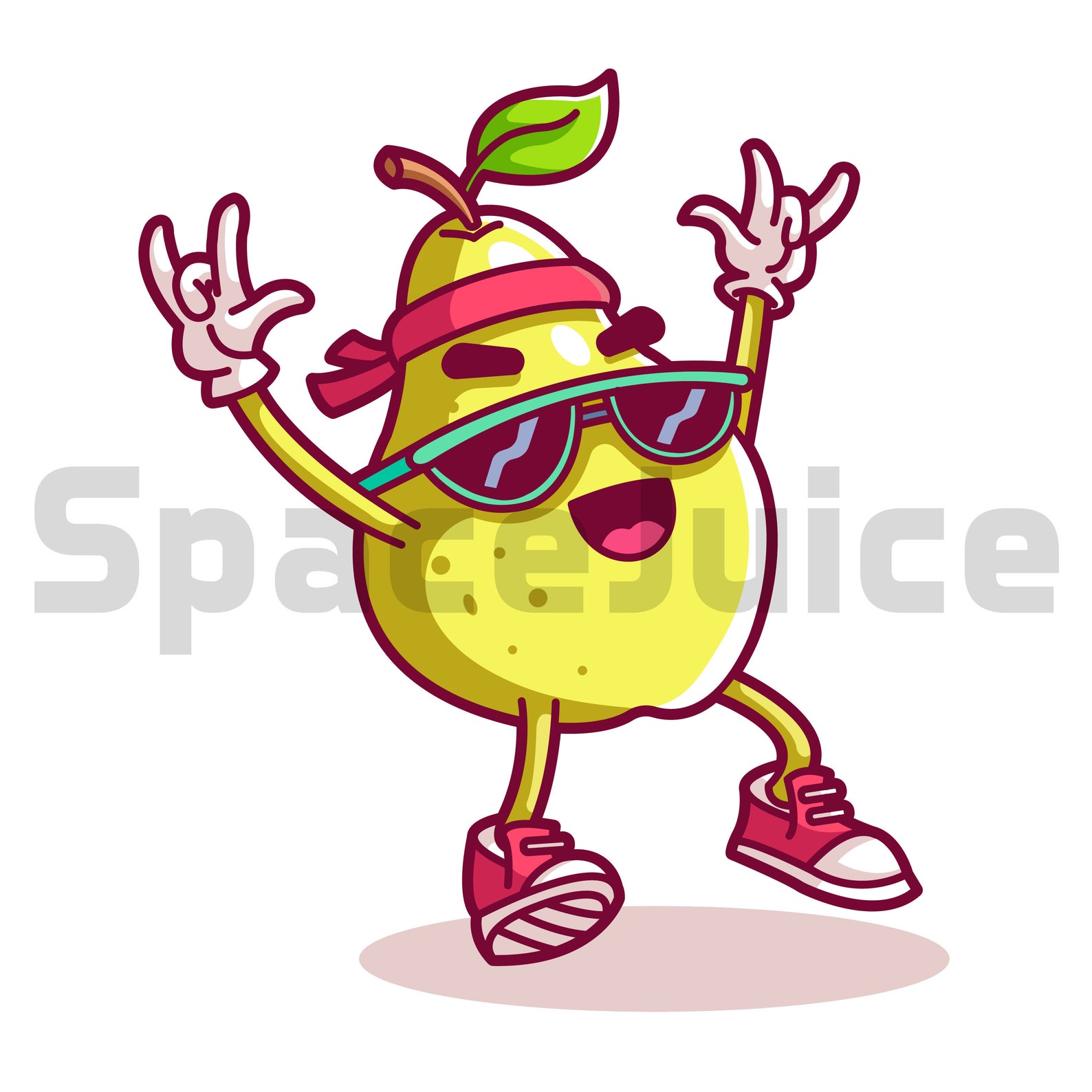 Cool Pear Clipart Pear Digital Download Summer Party - Etsy