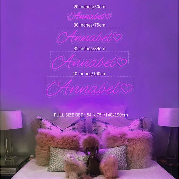Home & Living Home Décor Neon Sign for Kids Room Decoration Custom Name ...