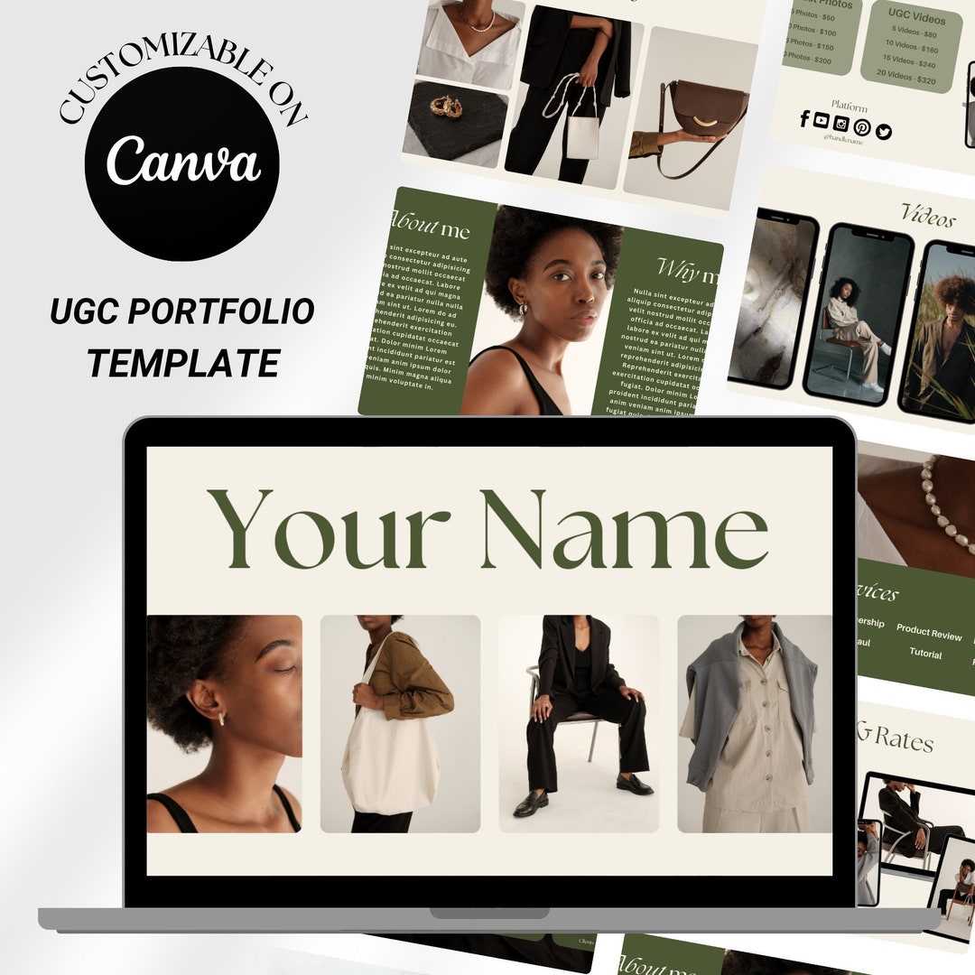 Modern UGC Resume & Canva Template | UGC Resume Template | Canva Template | Website Design ...