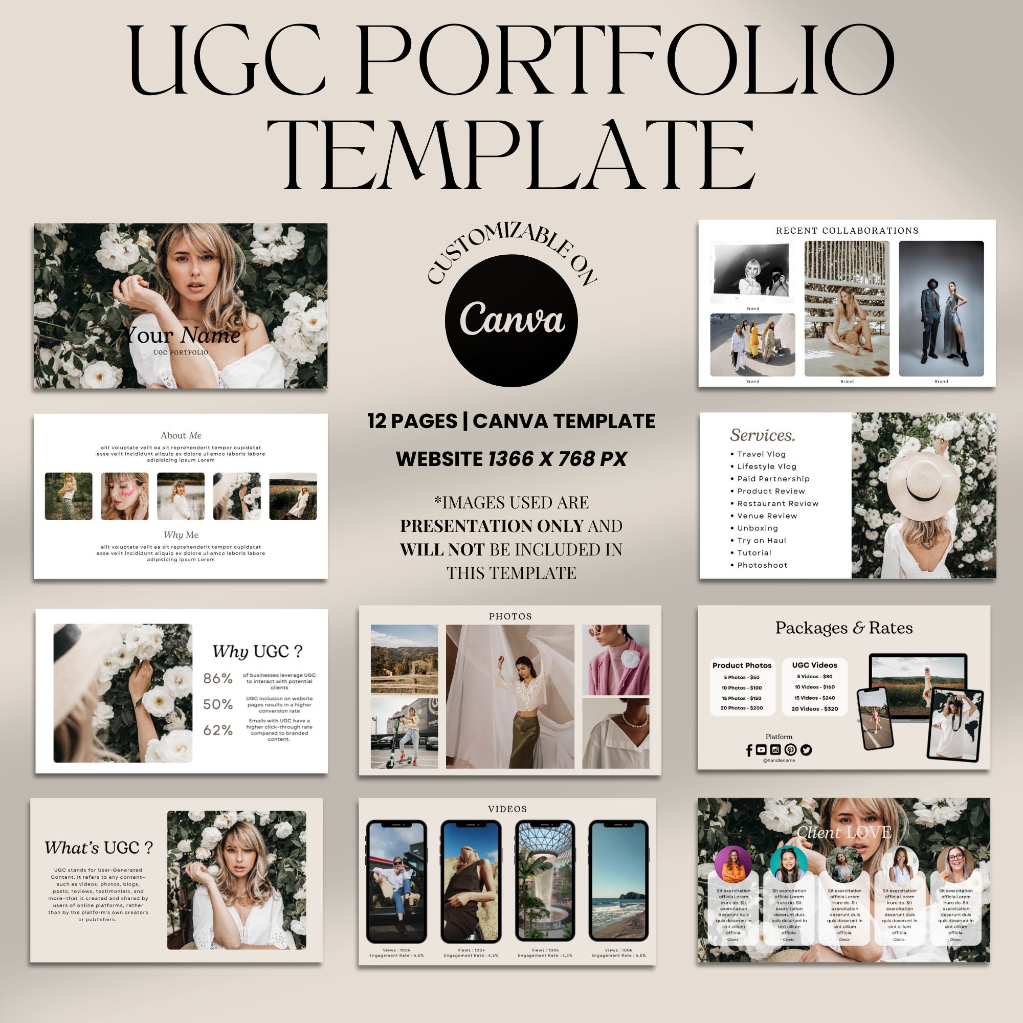 UGC Portfolio | Deluxe UGC Template | UGC Portfolio Template | Ugc ...