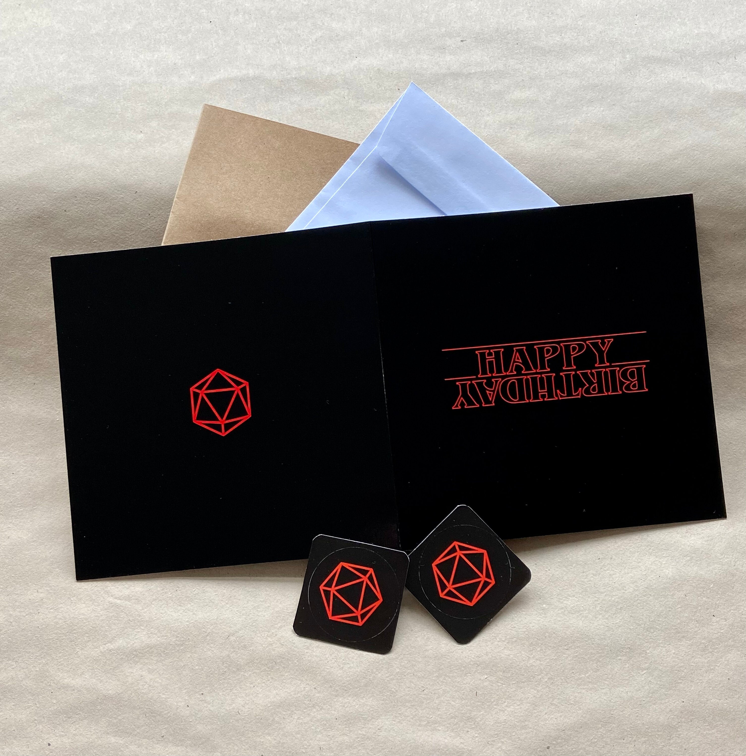 Stranger Things - Wishing You a Strange Birthday Card. Black & Red ...