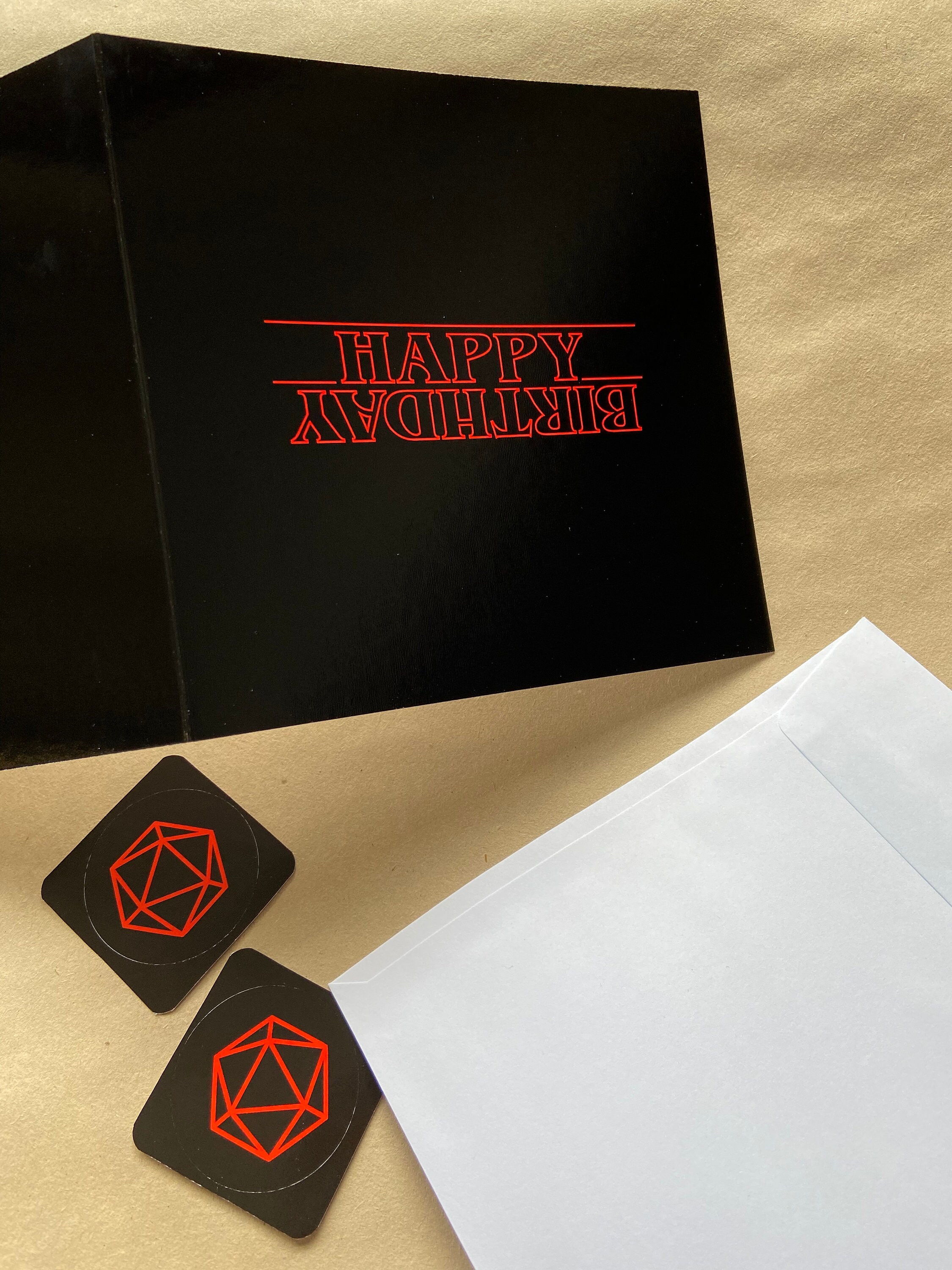 Stranger Things - Wishing You a Strange Birthday Card. Black & Red ...