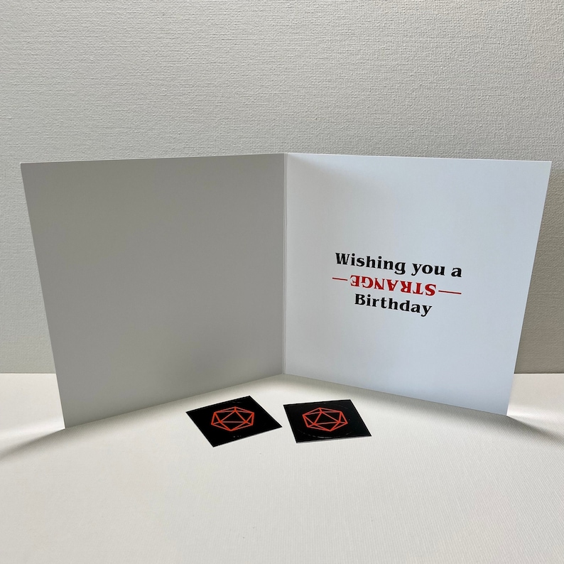 Stranger Things - Wishing You a Strange Birthday Card. Black & Red ...