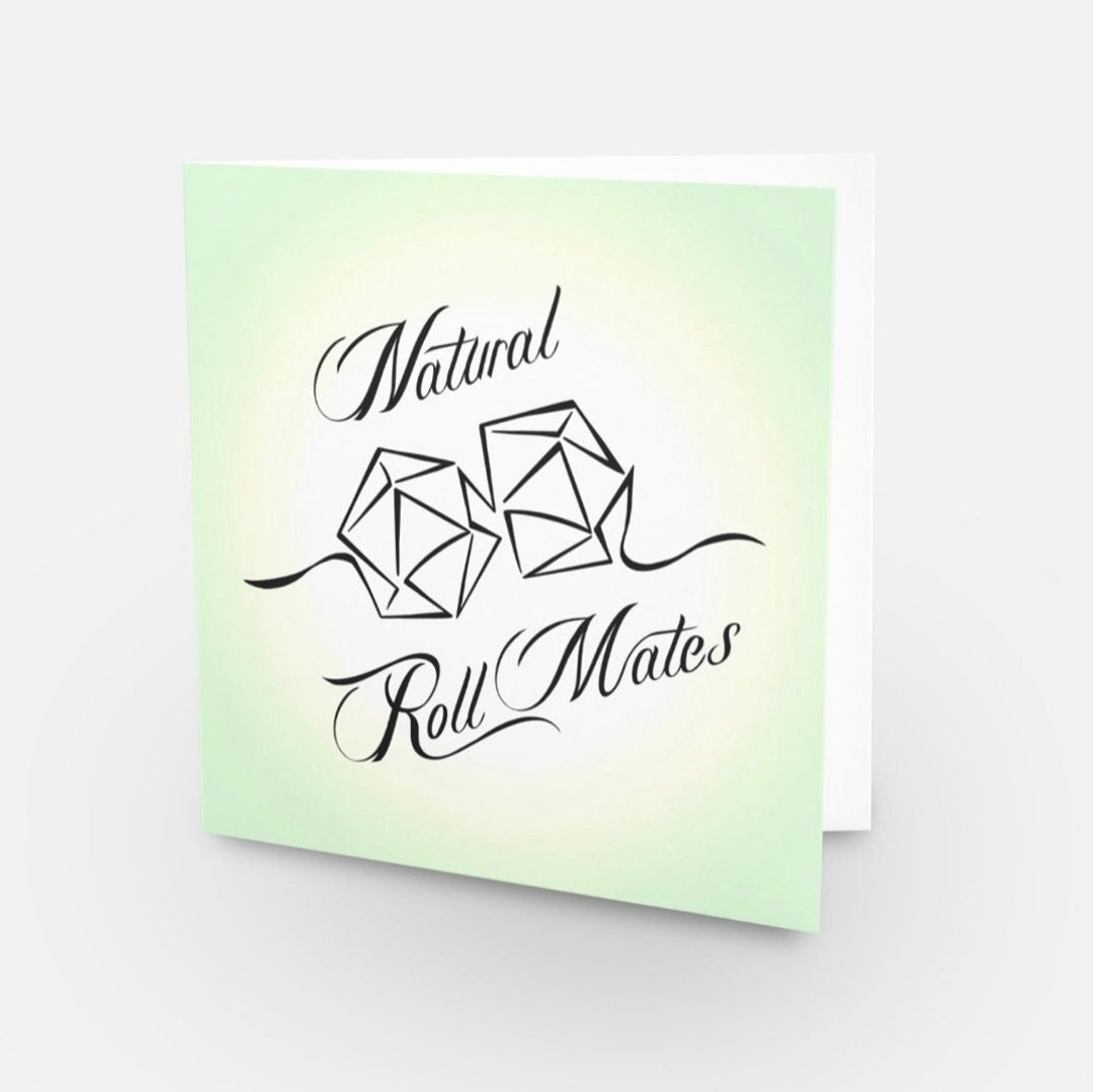 Natural Role Mates - DND Card in Green Glow (square) Dungeons and ...