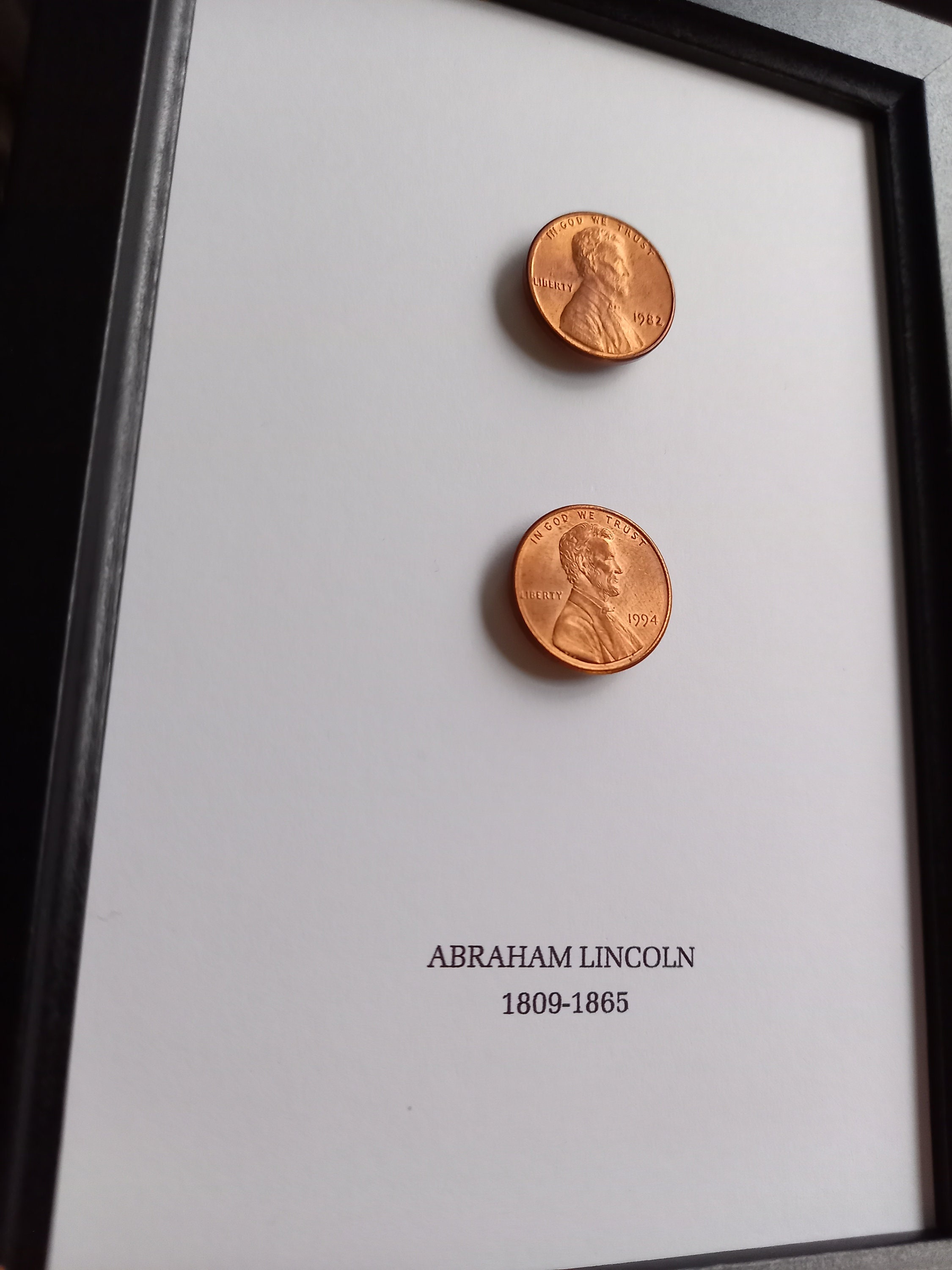 President Abraham Lincoln Coin Framed 7x5 American Coin - Etsy