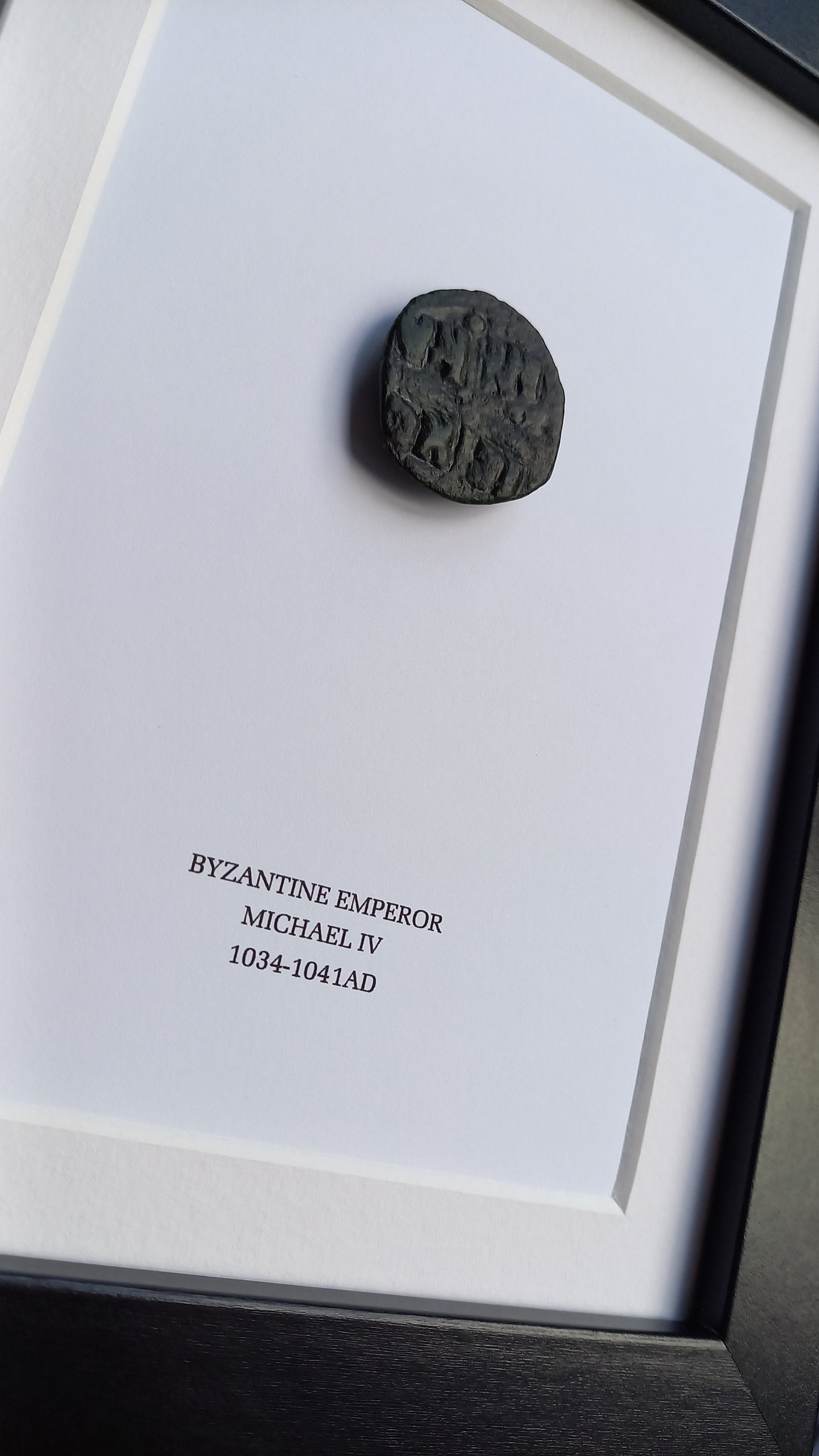 Byzantine Emperor Michael IV Coin Framed 7x5 - Genuine Man Cave ...