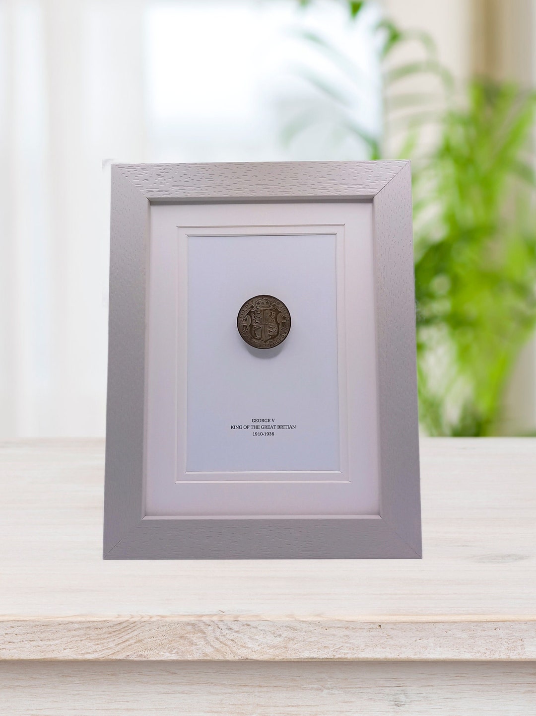 King George V Coin Framed 9x7 - Genuine King George Coin - King of ...
