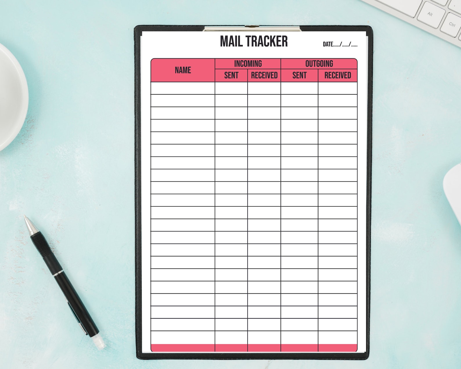 Printable Mail Tracker Interior Letter Planner Snail Mail - Etsy
