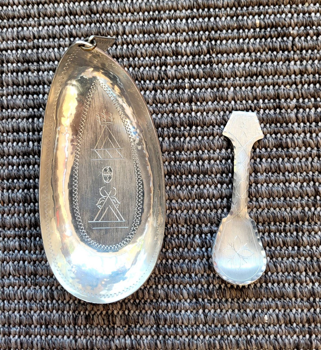 Sami Handcrafted Guksi With Spoon in Pewter. - Etsy