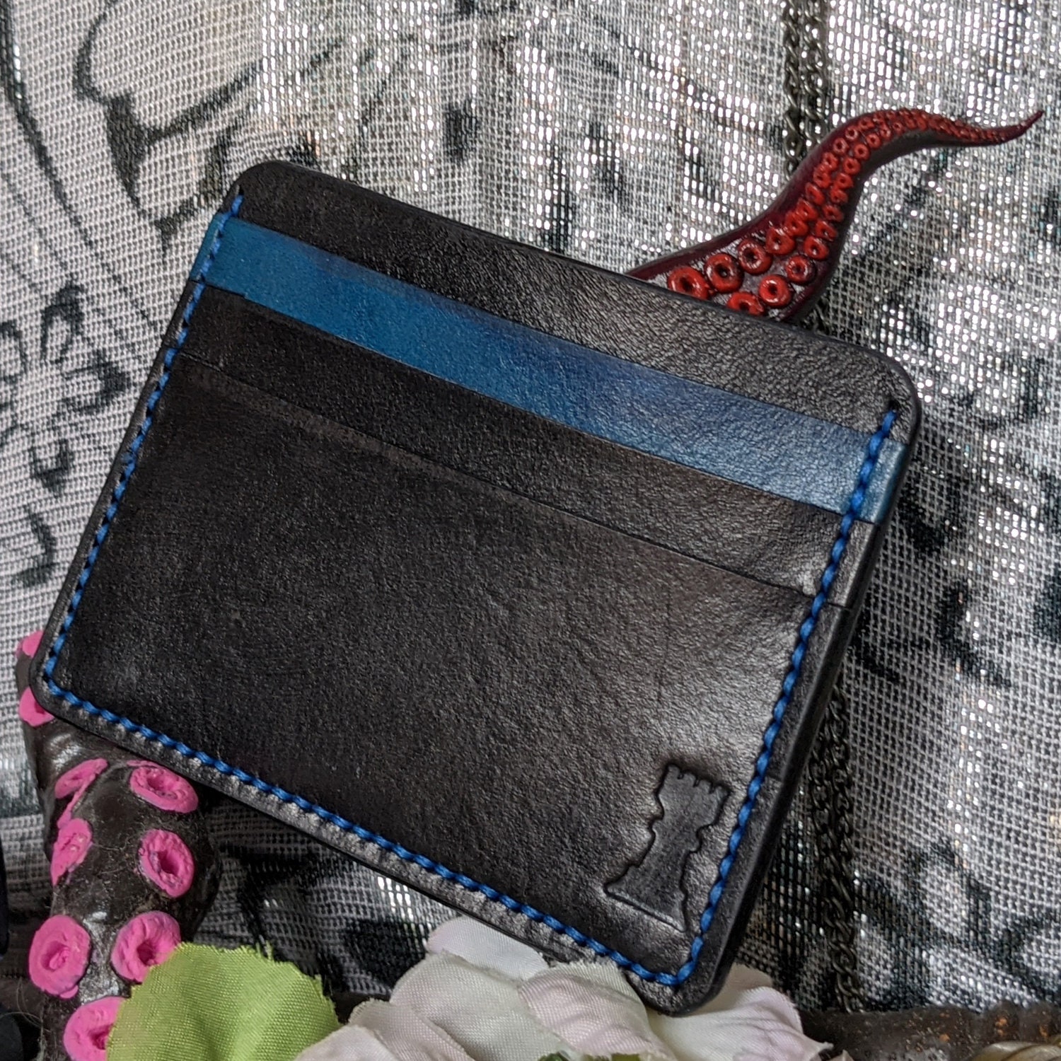 Cthulhu Wallet, Handmade Leather Card Wallet, Lovecraft Wallet, Cthulu ...