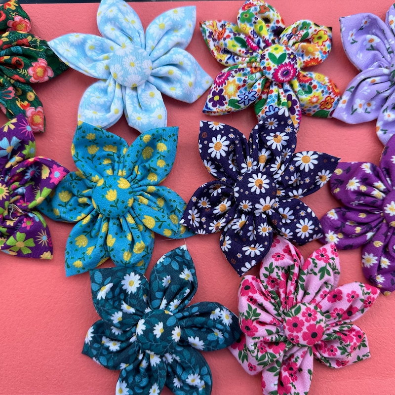 Dog Collar Flowers and Bows - Etsy