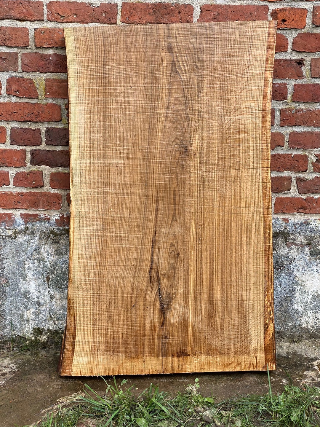 White Oak Live Edge Slab , Solid Wood Board, Table Top, Oak, Natural ...