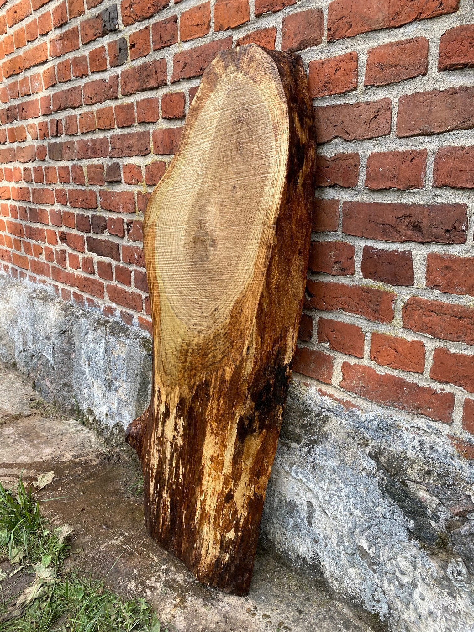 White Oak Live Edge Slab , Solid Wood Board, Table Top, Oak, Natural ...