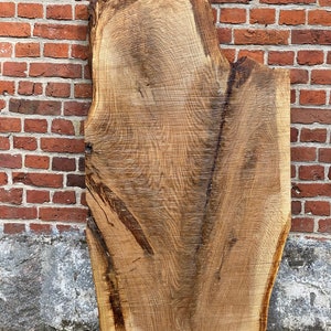 White Oak Live Edge Slab , Solid Wood Board, Table Top, Oak, Natural ...
