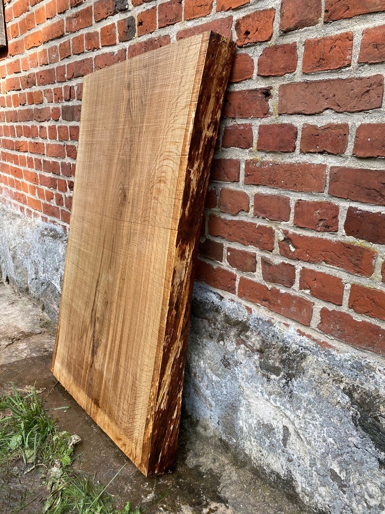 White Oak Live Edge Slab , Solid Wood Board, Table Top, Oak, Natural ...
