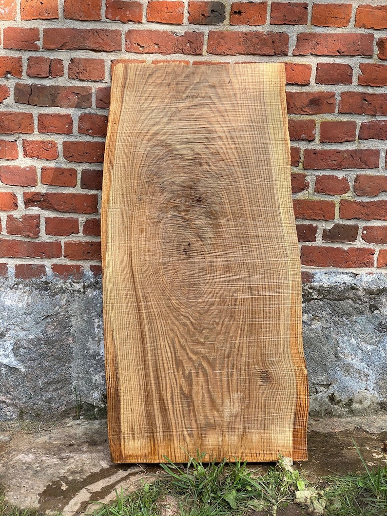 White Oak Live Edge Slab , Solid Wood Board, Table Top, Oak, Natural ...