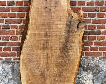 White Oak Live Edge Slab , Solid Wood Board, Table Top, Oak, Natural ...