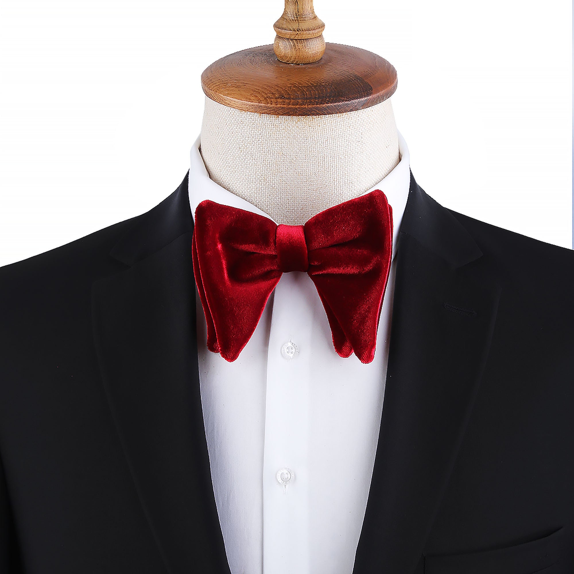 Red Velvet Big Bow Tie, Handmade Formal Statement Accessory - Etsy