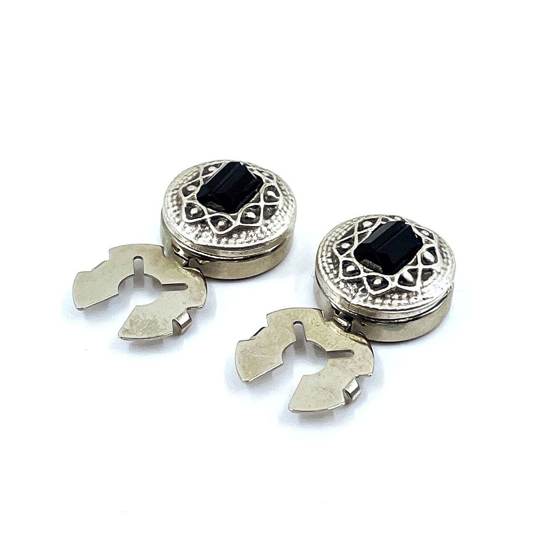 Buy Shirt Button Cover Cufflinks, Handmade Silver Cufflinks, Detachable ...
