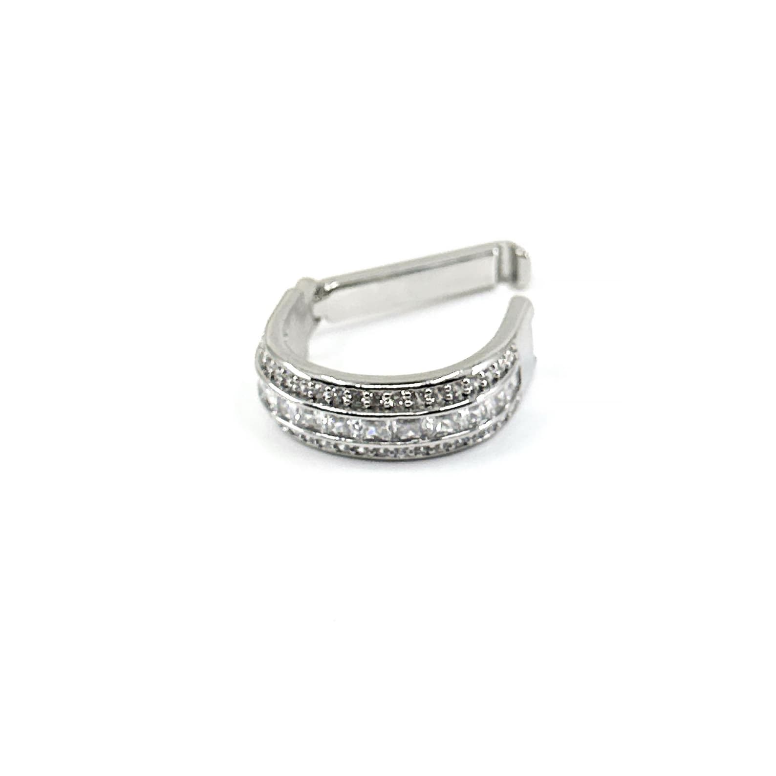 Silver Crystal Tie Ring & Double Chain Set – Elegant Groomsmen Gift - Etsy